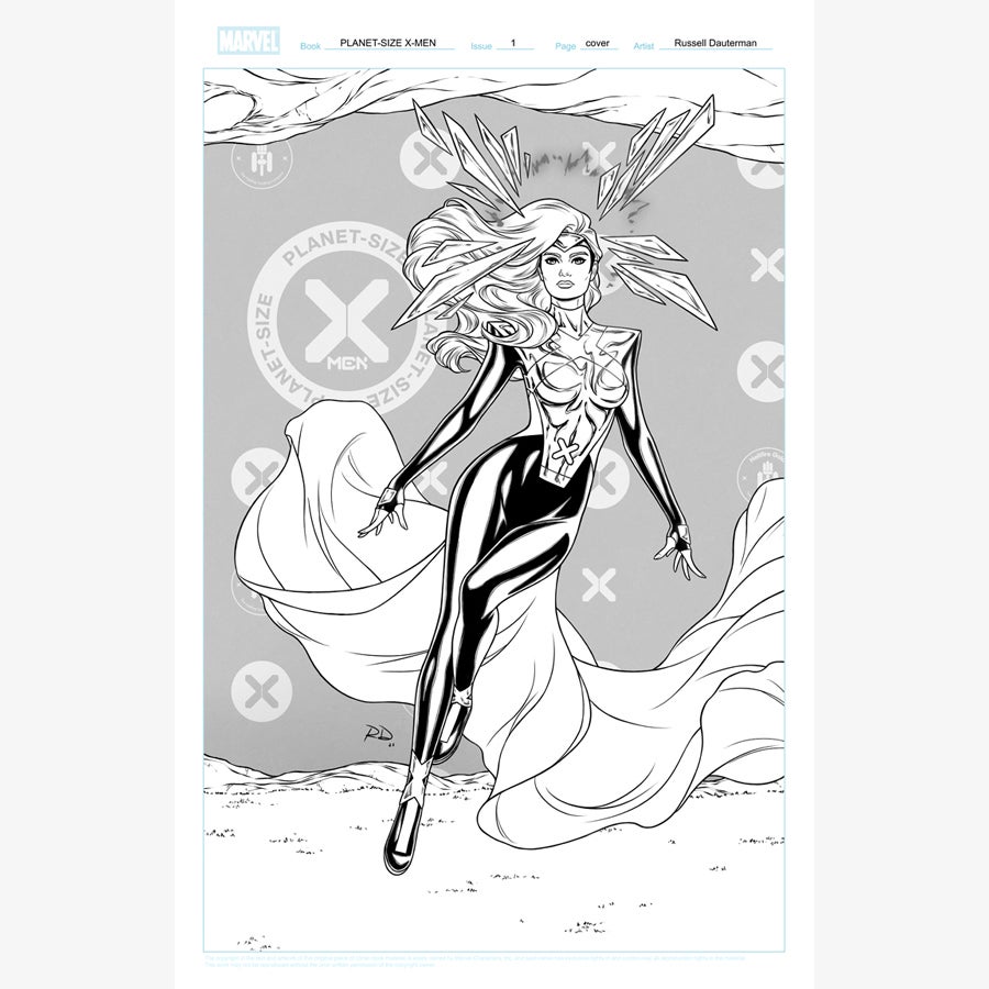 PLANET-SIZE X-MEN #01 cover (Hellfire Gala connecting variant) artist's ...