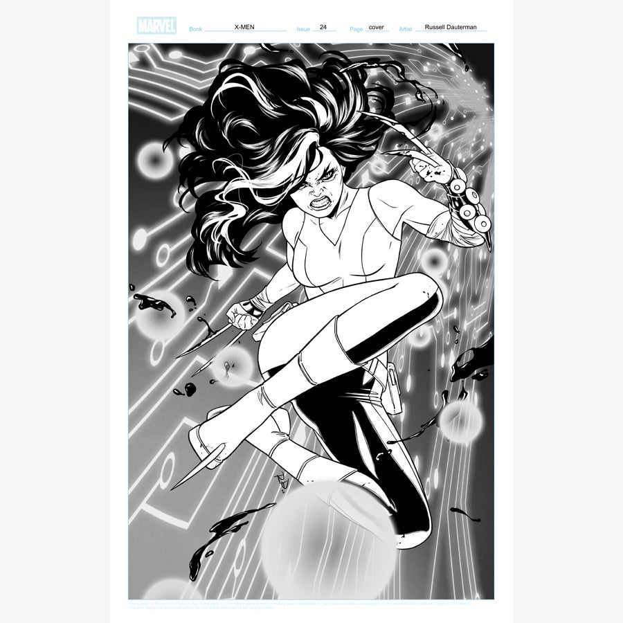 X-MEN (2021) #24 cover (trading card variant) artist's proof, 2 piece ...