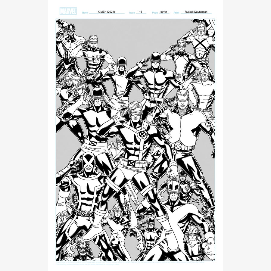 X-MEN (2024) #16 artist's proof (Cyclops costumes variant) artist's ...